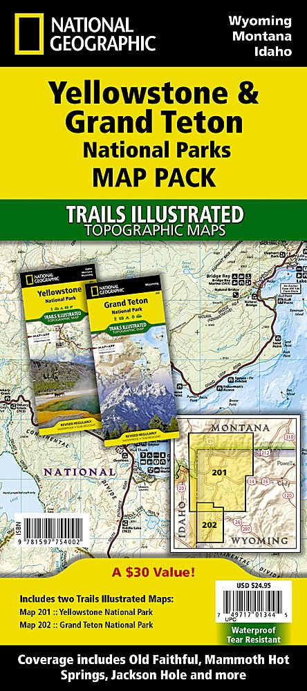 Yellowstone and Grand Teton National Parks [Map Pack Bundle] (National Geographic Trails Illustrated Map)