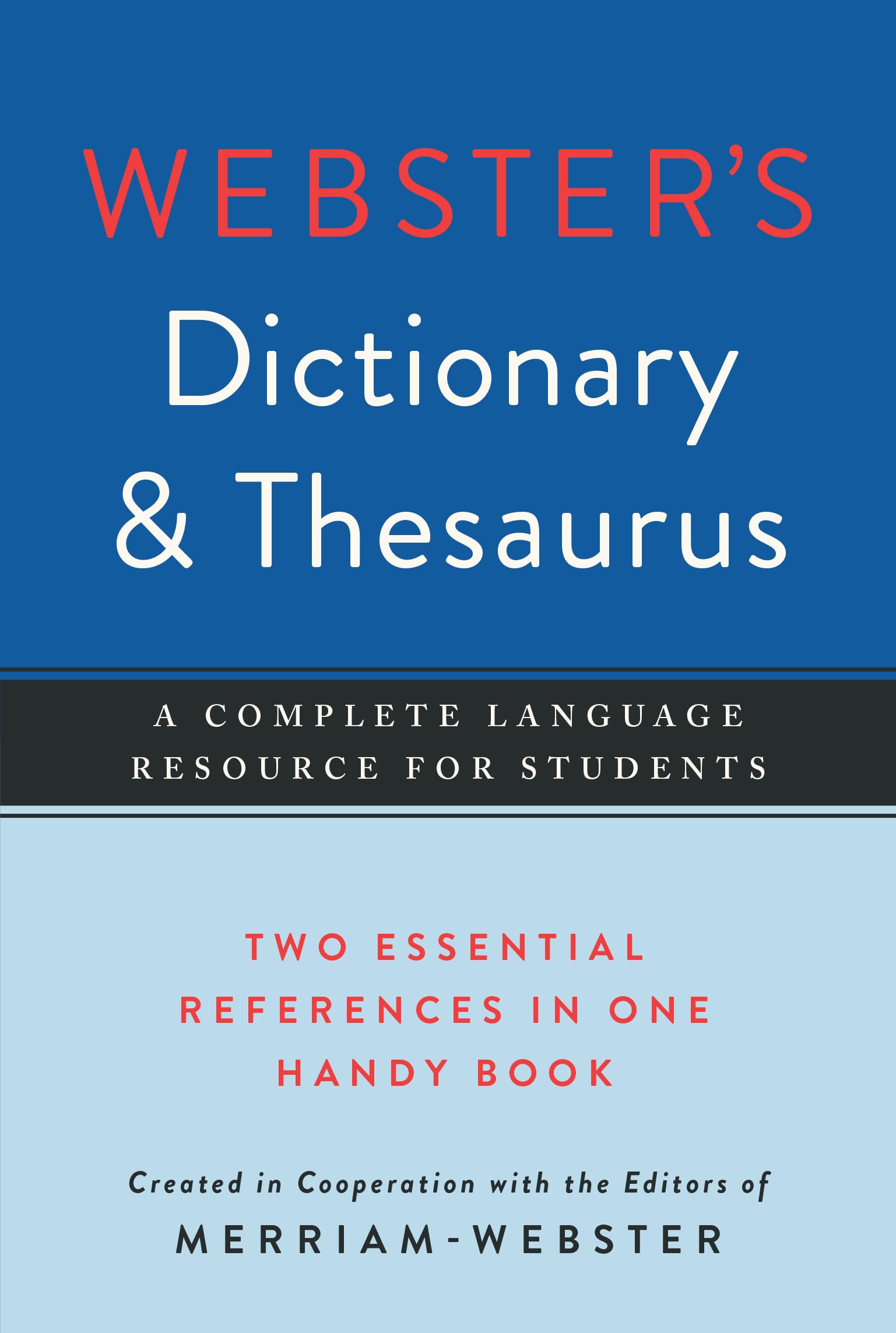 Webster's Dictionary & Thesaurus, Newest Edition