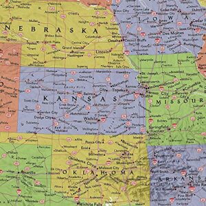 National Geographic United States Wall Map - Explorer - Laminated (32 x 20.25 in) (National Geographic Reference Map)