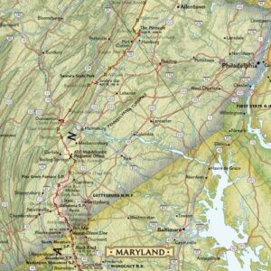 National Geographic Appalachian Trail Wall Map Wall Map - Laminated (18 x 48 in) (National Geographic Reference Map)