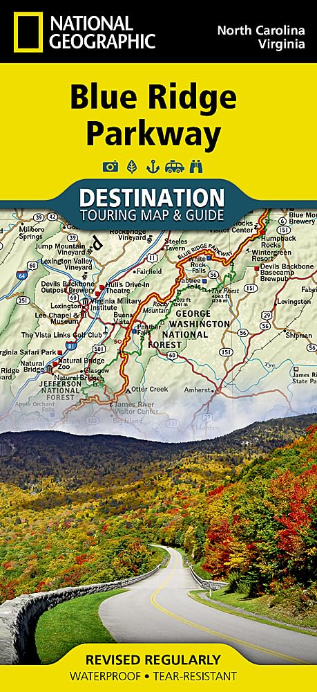 Blue Ridge Parkway Map (National Geographic Destination Map)