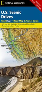 u.s. scenic drives map (national geographic guide map)