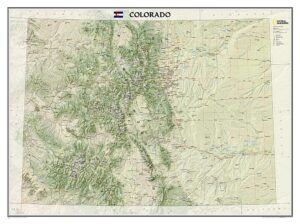 national geographic colorado wall map (40.5 x 30.25 in) (national geographic reference map)