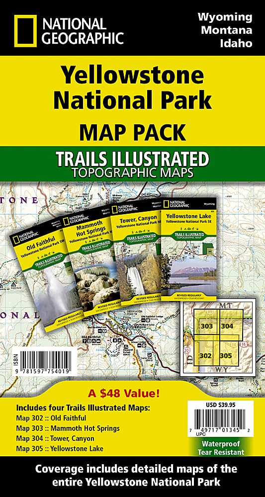 Yellowstone National Park [Map Pack Bundle] (National Geographic Trails Illustrated Map)