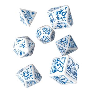 q workshop pathfinder reign of winter rpg ornamented dice set 7 polyhedral pieces