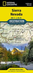 sierra nevada map (national geographic destination map)