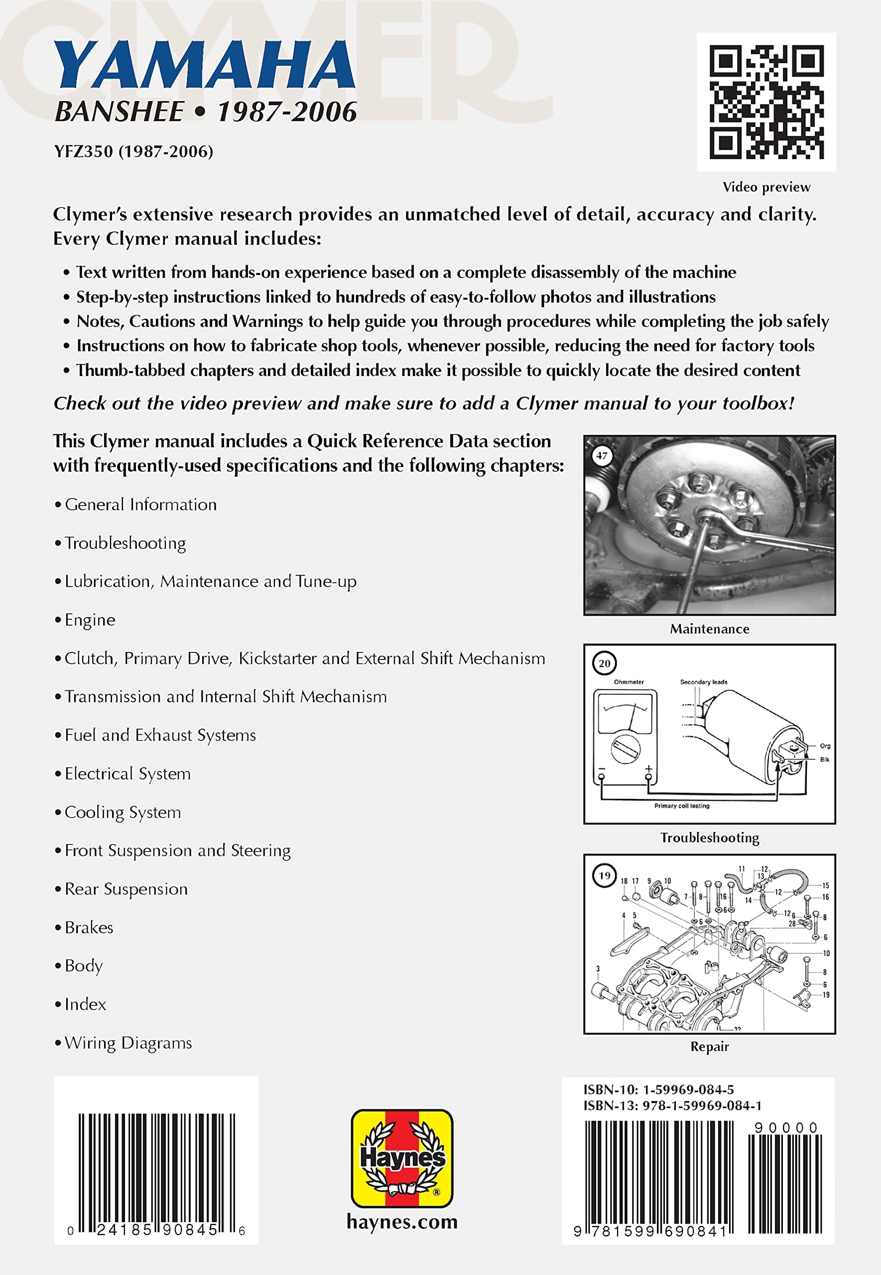 Yamaha Banshee ATV (1987-2006) Service Repair Manual