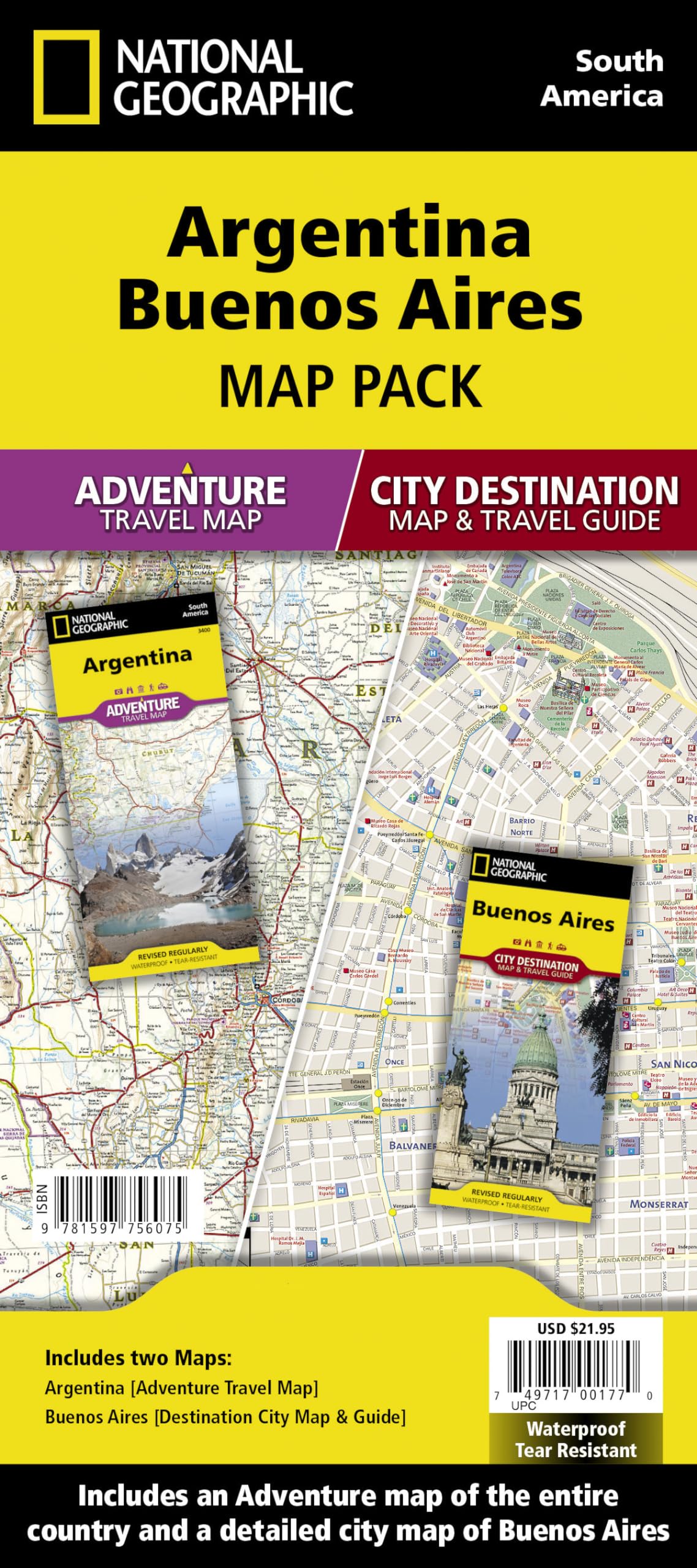 Argentina, Buenos Aires [Map Pack Bundle] (National Geographic Adventure Map)