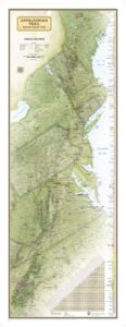 national geographic appalachian trail wall map wall map - laminated (18 x 48 in) (national geographic reference map)