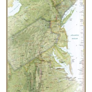 National Geographic Appalachian Trail Wall Map Wall Map - Laminated (18 x 48 in) (National Geographic Reference Map)