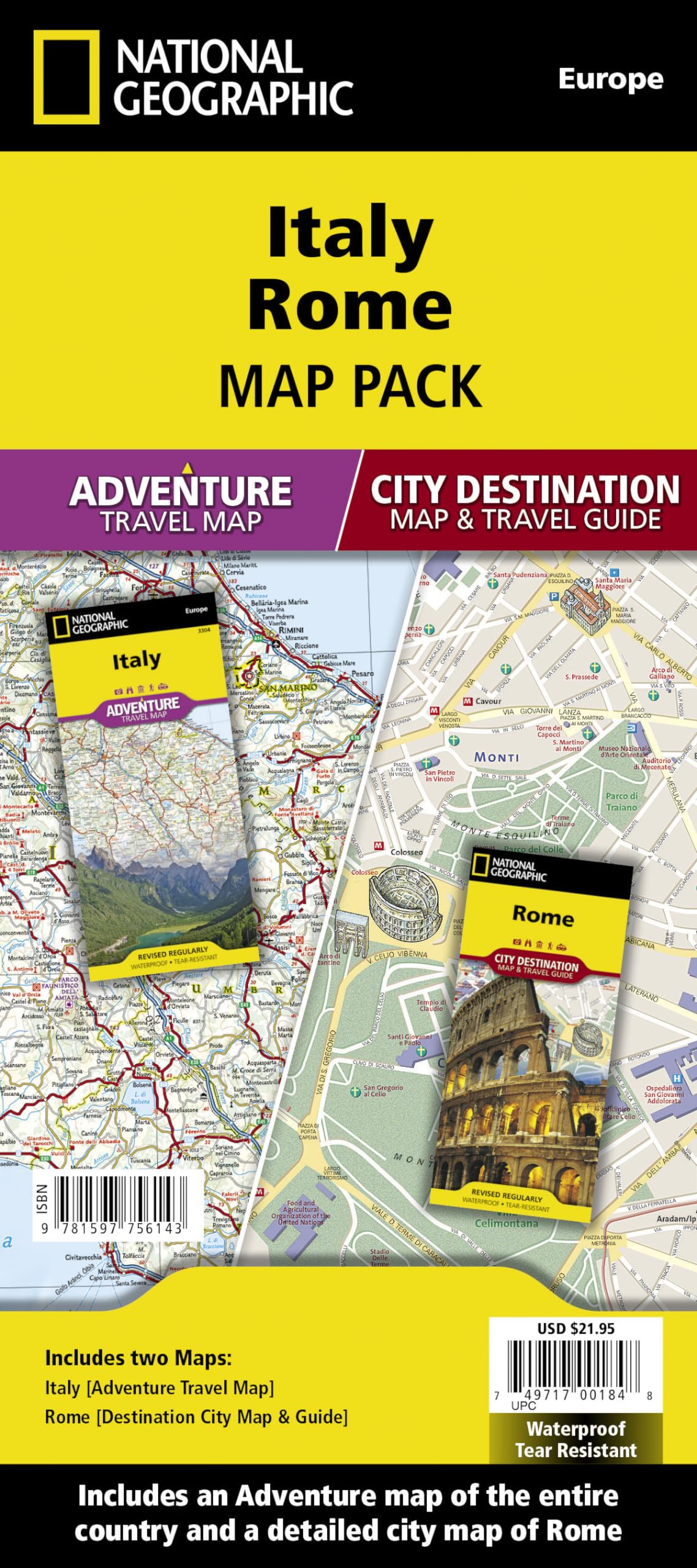 Italy, Rome [Map Pack Bundle] (National Geographic Adventure Map)