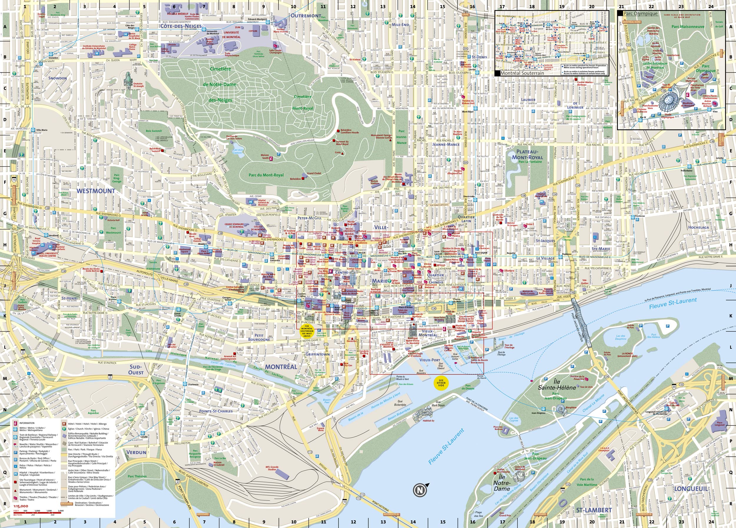 Montreal Map (National Geographic Destination City Map)