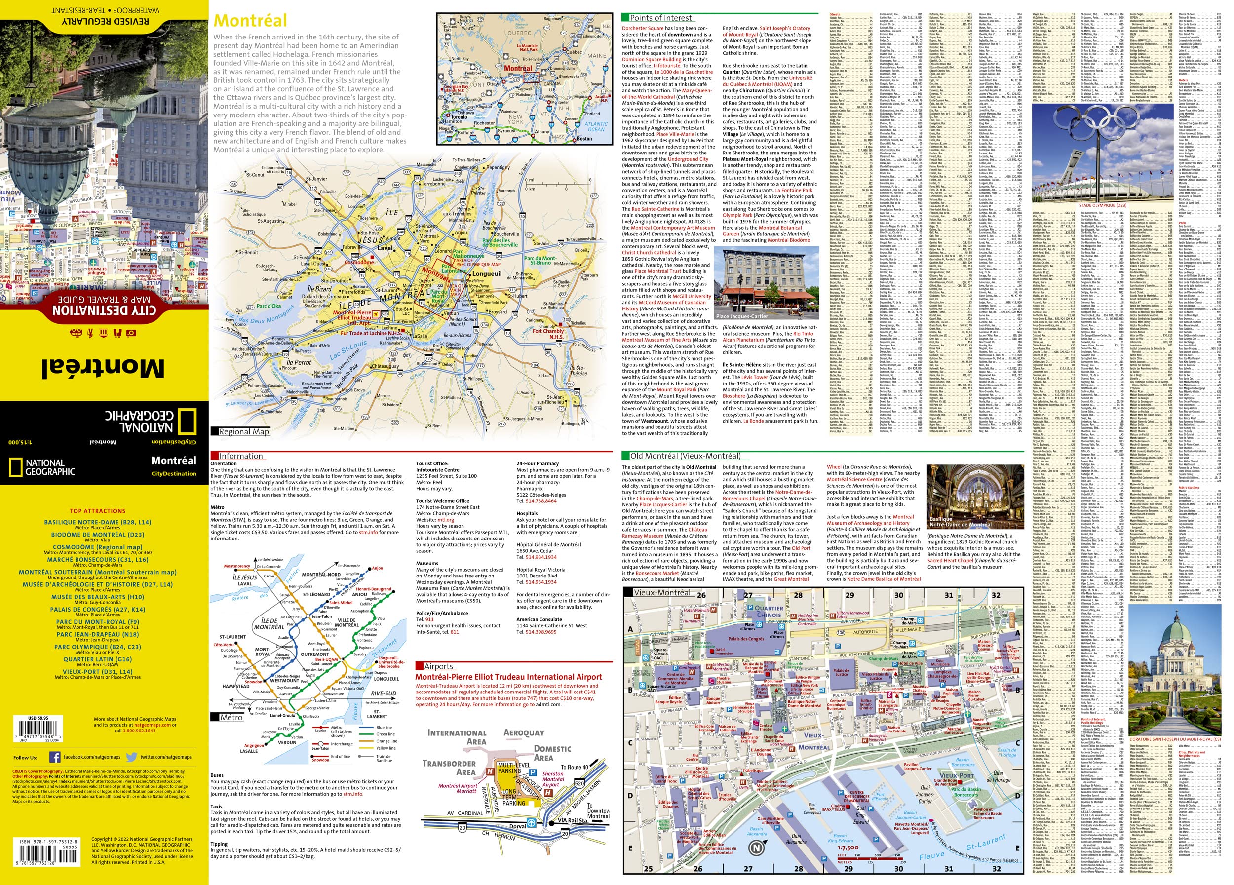 Montreal Map (National Geographic Destination City Map)