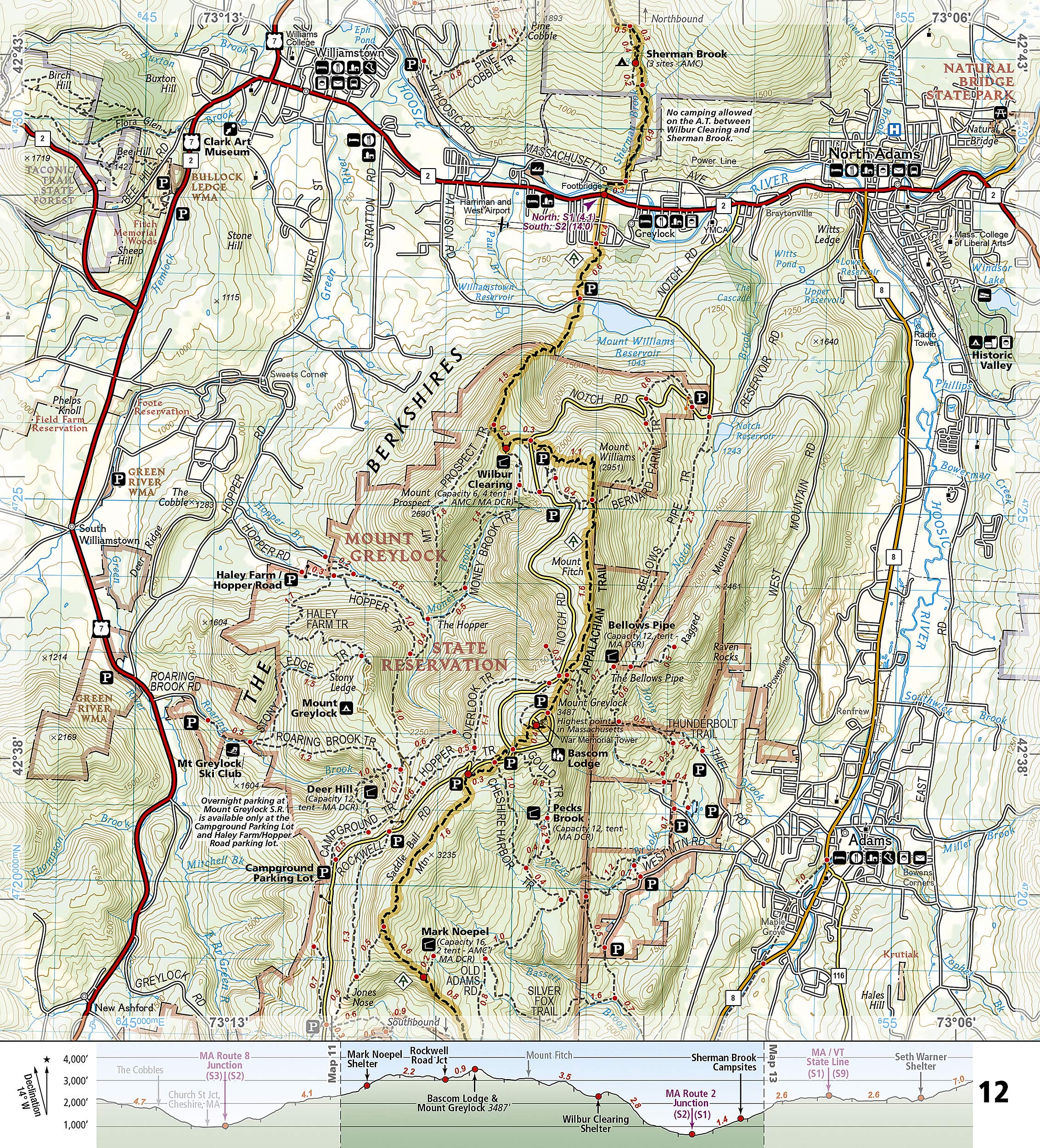 Appalachian Trail, Schaghticoke Mountain to East Mountain [Connecticut, Massachusetts] (National Geographic Topographic Map Guide) (National Geographic Topographic Map Guide, 1509)