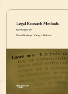 legal research methods, 2d (coursebook)