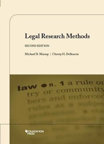 Legal Research Methods, 2d (Coursebook)