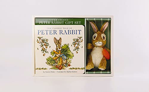 The Peter Rabbit Deluxe Plush Gift Set: The Classic Edition Board Book + Plush Stuffed Animal Toy Rabbit Gift Set (A Classic Tale of Adventure and Virtue with Plush Peter Rabbit Toy)