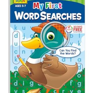 School Zone - My First Word Searches Workbook - Ages 5 to 7, Kindergarten to 1st Grade, Activity Pad, Search & Find, Word Puzzles, and More (School Zone Little Busy Book™ Series)