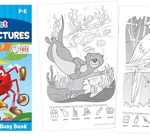 School Zone - My First Activities On-the-Go! 6-Pack Workbook Set - Ages 4+, Preschool to 2nd Grade, Dot-to-Dot, Hidden Pictures, Mazes, Coloring, and More (School Zone Little Busy Book™ Series)