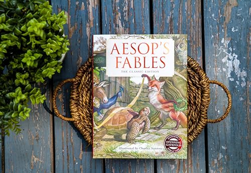 Aesop's Fables Hardcover: The Classic Edition by acclaimed illustrator, Charles Santore (Bedtime Stories With Moral Lessons) (Charles Santore Children's Classics)