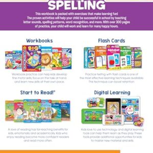 School Zone - Big Spelling Grades 1-3 Workbook - 320 Pages, Ages 6 to 9, 1st Grade, 2nd Grade, 3rd Grade, Letter Sounds, Consonants, Vowels, Puzzles, Games, and More (School Zone Big Workbook Series)