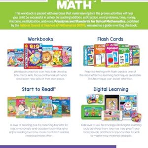 School Zone - Big Math 1-2 Workbook - 320 Pages, Ages 6 to 8, 1st Grade, 2nd Grade, Addition, Subtraction, Word Problems, Time, Money, Fractions, and More (School Zone Big Workbook Series)