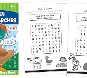 School Zone - My First Activities On-the-Go! 6-Pack Workbook Set - Ages 4+, Preschool to 2nd Grade, Dot-to-Dot, Hidden Pictures, Mazes, Coloring, and More (School Zone Little Busy Book™ Series)