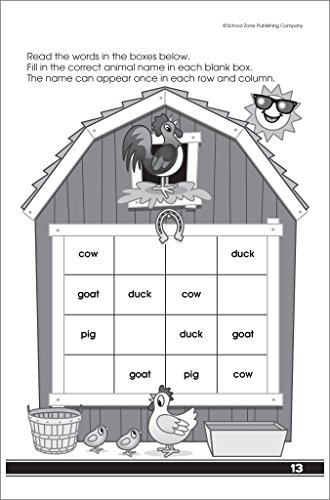 School Zone - My First Codes & Puzzles Workbook - Ages 6 to 8, 1st Grade, 2nd Grade, Activity Pad, Crossword Puzzles, Word Search, Riddles, and More (School Zone Little Busy Book™ Series)