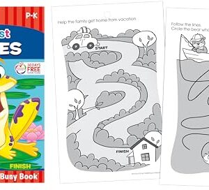 School Zone - My First Activities On-the-Go! 6-Pack Workbook Set - Ages 4+, Preschool to 2nd Grade, Dot-to-Dot, Hidden Pictures, Mazes, Coloring, and More (School Zone Little Busy Book™ Series)