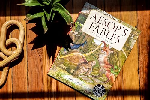 Aesop's Fables Hardcover: The Classic Edition by acclaimed illustrator, Charles Santore (Bedtime Stories With Moral Lessons) (Charles Santore Children's Classics)