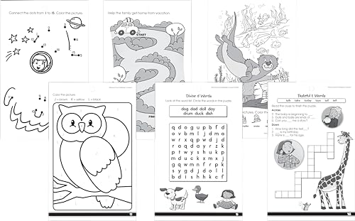 School Zone - My First Activities On-the-Go! 6-Pack Workbook Set - Ages 4+, Preschool to 2nd Grade, Dot-to-Dot, Hidden Pictures, Mazes, Coloring, and More (School Zone Little Busy Book™ Series)