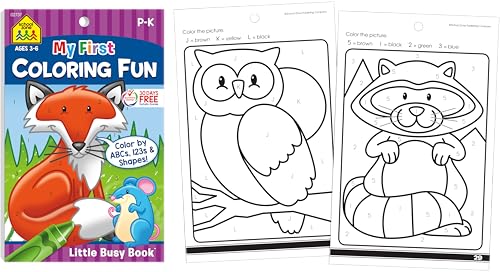 School Zone - My First Activities On-the-Go! 6-Pack Workbook Set - Ages 4+, Preschool to 2nd Grade, Dot-to-Dot, Hidden Pictures, Mazes, Coloring, and More (School Zone Little Busy Book™ Series)