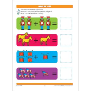 School Zone Cut & Paste Skills Workbook: Little Hands Helper™ Book Series for Ages 3-5, Preschool, Kindergarten, Scissor Cutting, Glue, Stickers, Counting, Puzzles, and More