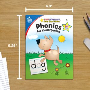 Phonics Workbook for Kindergarten, Sight Words, Tracing Letters, Consonant and Vowel Sounds, Writing Practice With Incentive Chart and Reward ... Curriculum (Home Workbooks) (Volume 12)