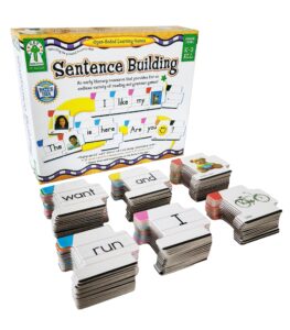 key education 86-piece sentence building for kids, toys for speech therapy, sight word games for kindergarten, 1st and 2nd grade classroom must haves, speech therapy activities, ages 5+