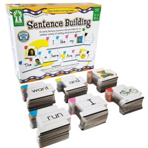 Key Education 86-Piece Sentence Building for Kids, Toys for Speech Therapy, Sight Word Games for Kindergarten, 1st and 2nd Grade Classroom Must Haves, Speech Therapy Activities, Ages 5+