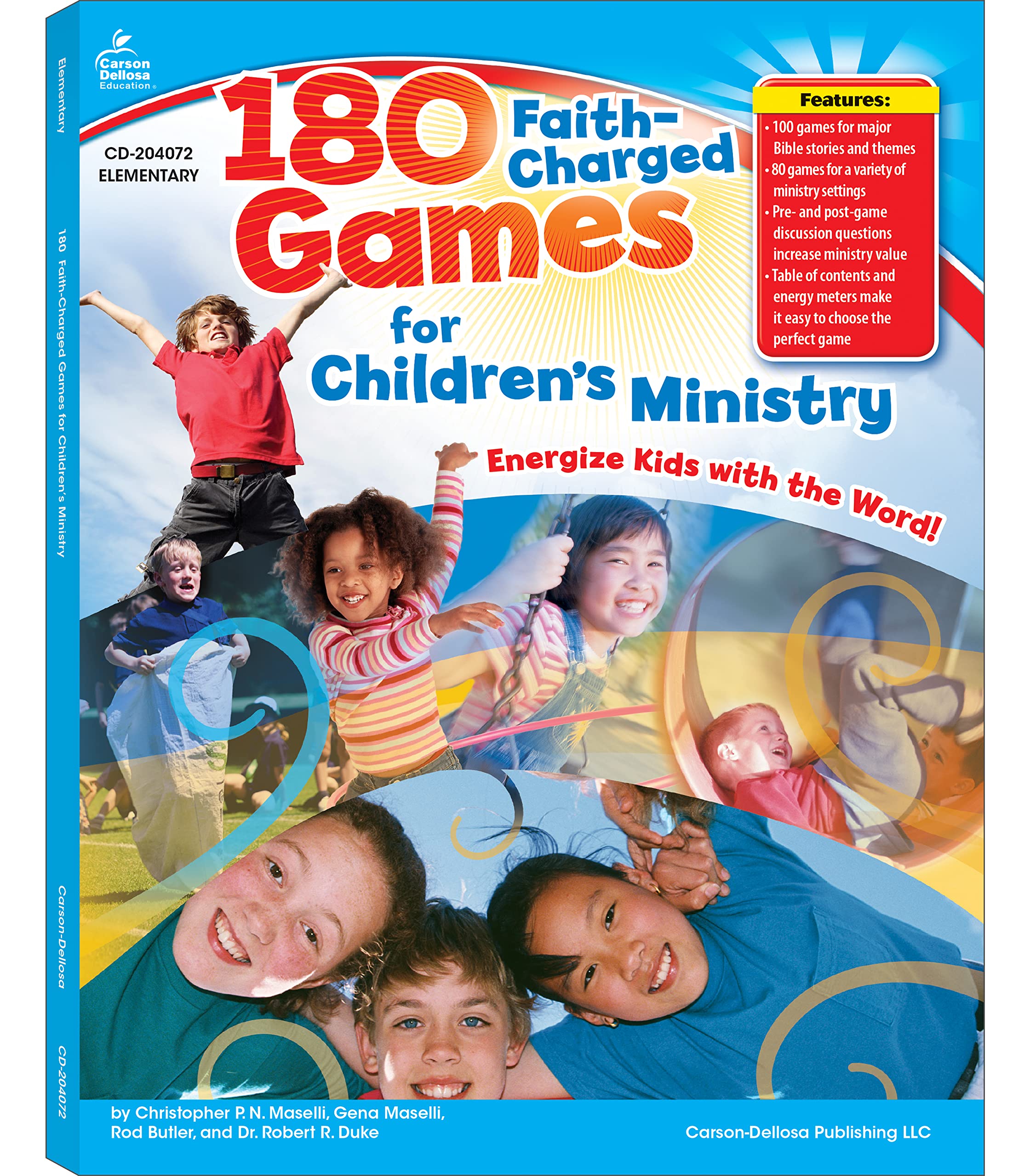 Carson Dellosa 180 Faith-Charged Games for Children’s Ministry, Grades K - 5 Resource Book