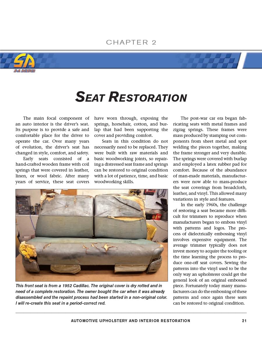 Automotive Upholstery & Interior Restoration (Restoration How-to Sa Design)