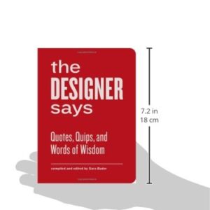 The Designer Says: Quotes, Quips, and Words of Wisdom (gift book with inspirational quotes for designers, fun for team building and creative motivation)