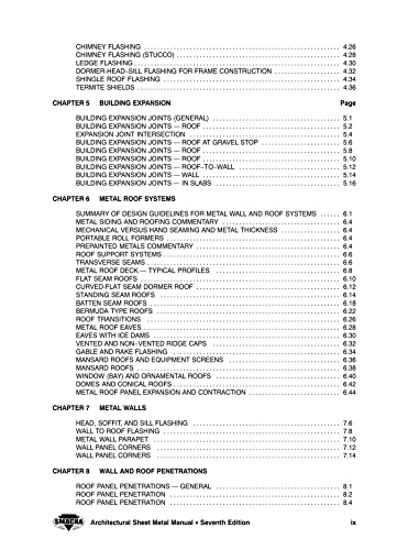 Architectural Sheet Metal Manual