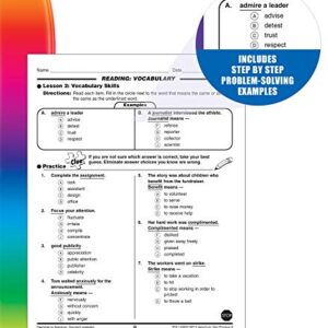 Spectrum 5th Grade Test Practice Workbooks All Subjects, Ages 10 to 11, 5th Grade Test Practice, Language Arts, Reading Comprehension, Vocabulary, Writing and Math Reproducible Book - 160 Pages