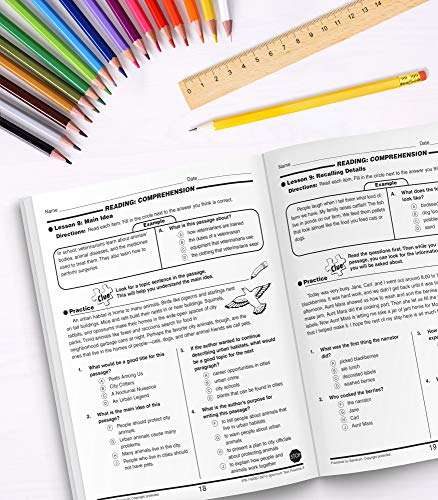 Spectrum 5th Grade Test Practice Workbooks All Subjects, Ages 10 to 11, 5th Grade Test Practice, Language Arts, Reading Comprehension, Vocabulary, Writing and Math Reproducible Book - 160 Pages