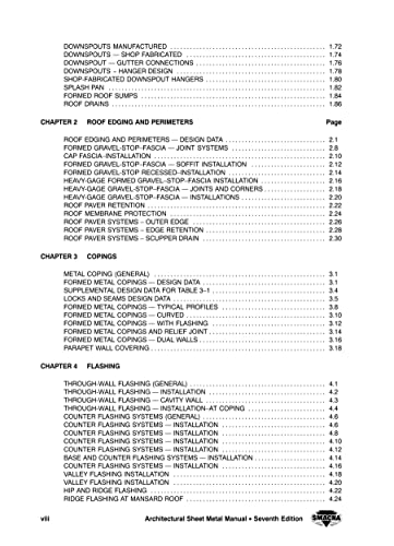 Architectural Sheet Metal Manual