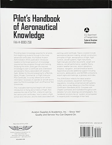 Pilot's Handbook of Aeronautical Knowledge: FAA-H-8083-25B (FAA Handbooks series)