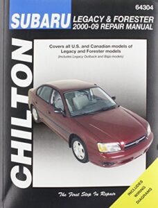 chilton total car care subaru legacy 2000-2009 & forester 2000-2008 repair manual