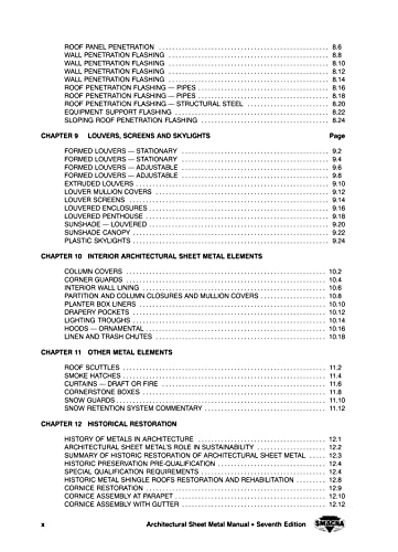 Architectural Sheet Metal Manual