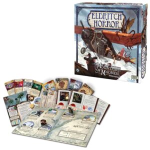 Eldritch Horror Mountains of Madness Board Game EXPANSION | Mystery Game | Cooperative Board Game for Adults and Family | Ages 14+ | 1-8 Players | Avg. Playtime 2-4 Hrs | Made by Fantasy Flight Games