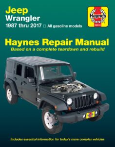 jeep wrangler 4-cyl & 6-cyl, 2wd & 4wd (87-17) haynes manual usa (paperback)