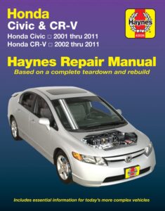 honda civic (01-11) & cr-v (02-11) haynes repair manual (usa) (paperback)