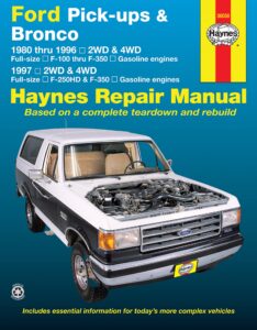 ford pick-ups & bronco (80-97) haynes repair manual (usa) (paperback)